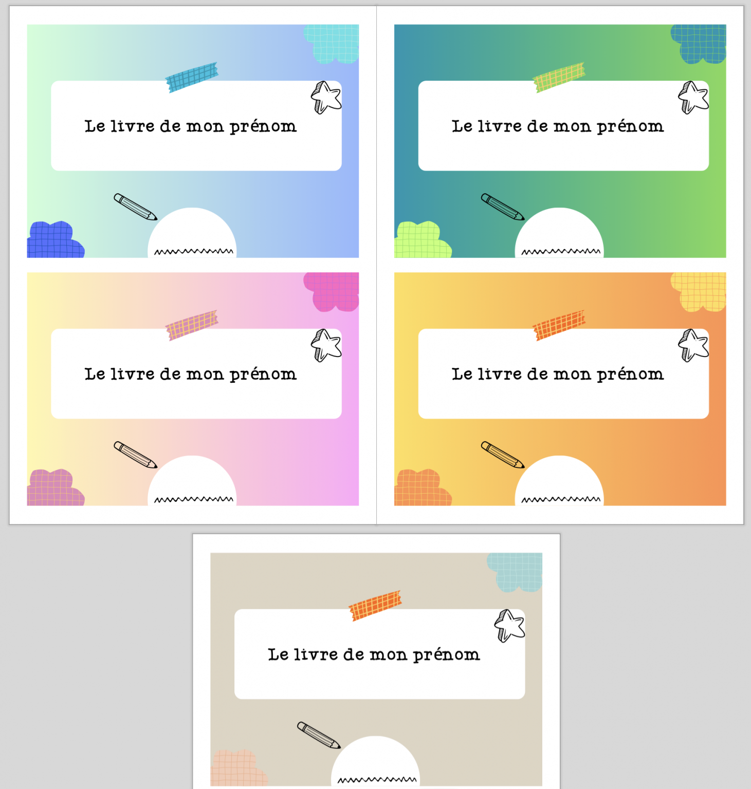 Le cahier du prénom – 1institalastation